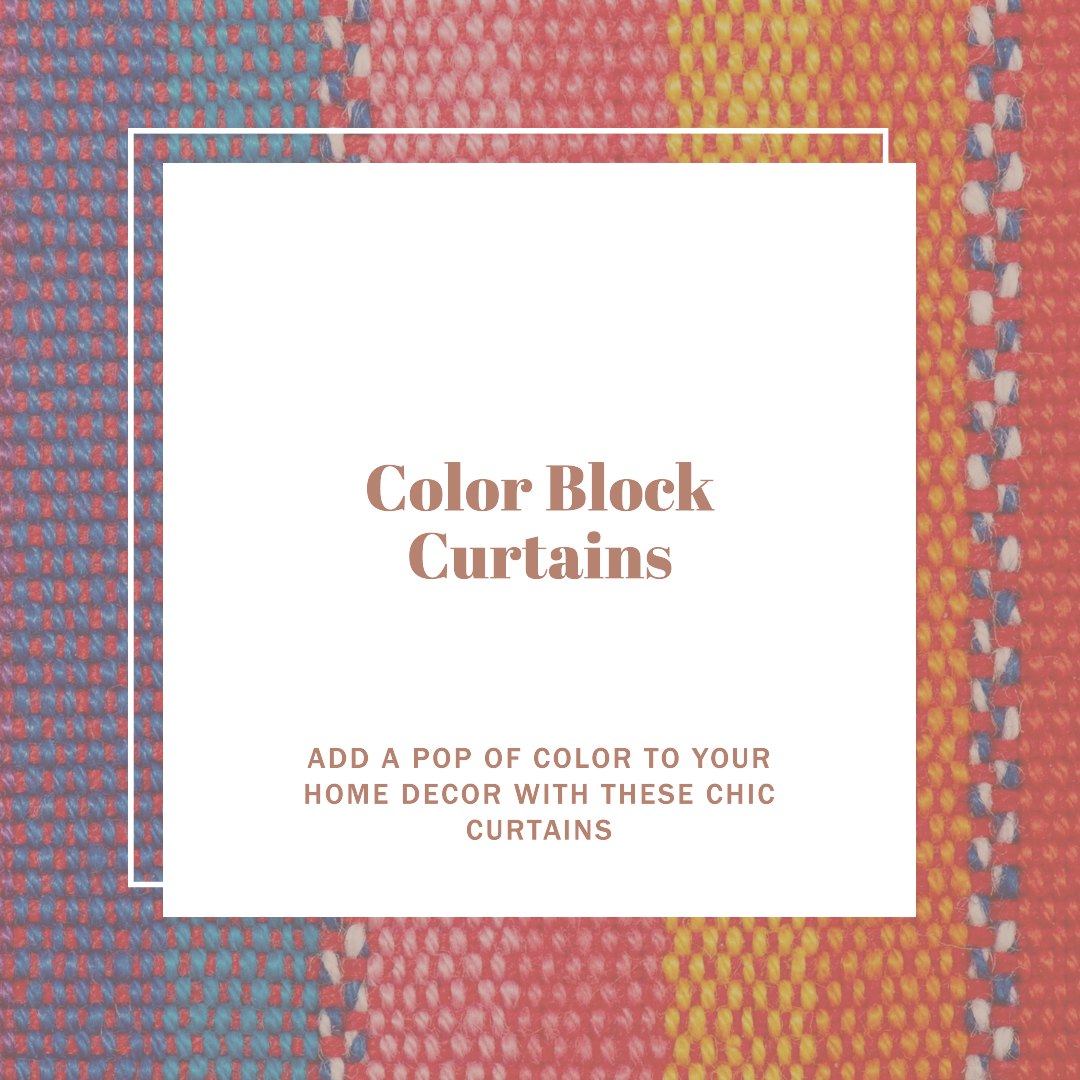 Enhance Your Space with Color Block Curtains - Dolcewe