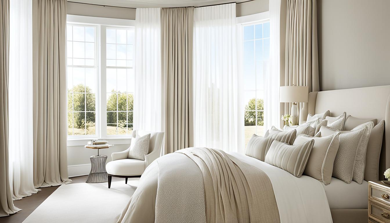 Finding Tranquility with Neutral Bedroom Curtains & Drapes | Dolcewe